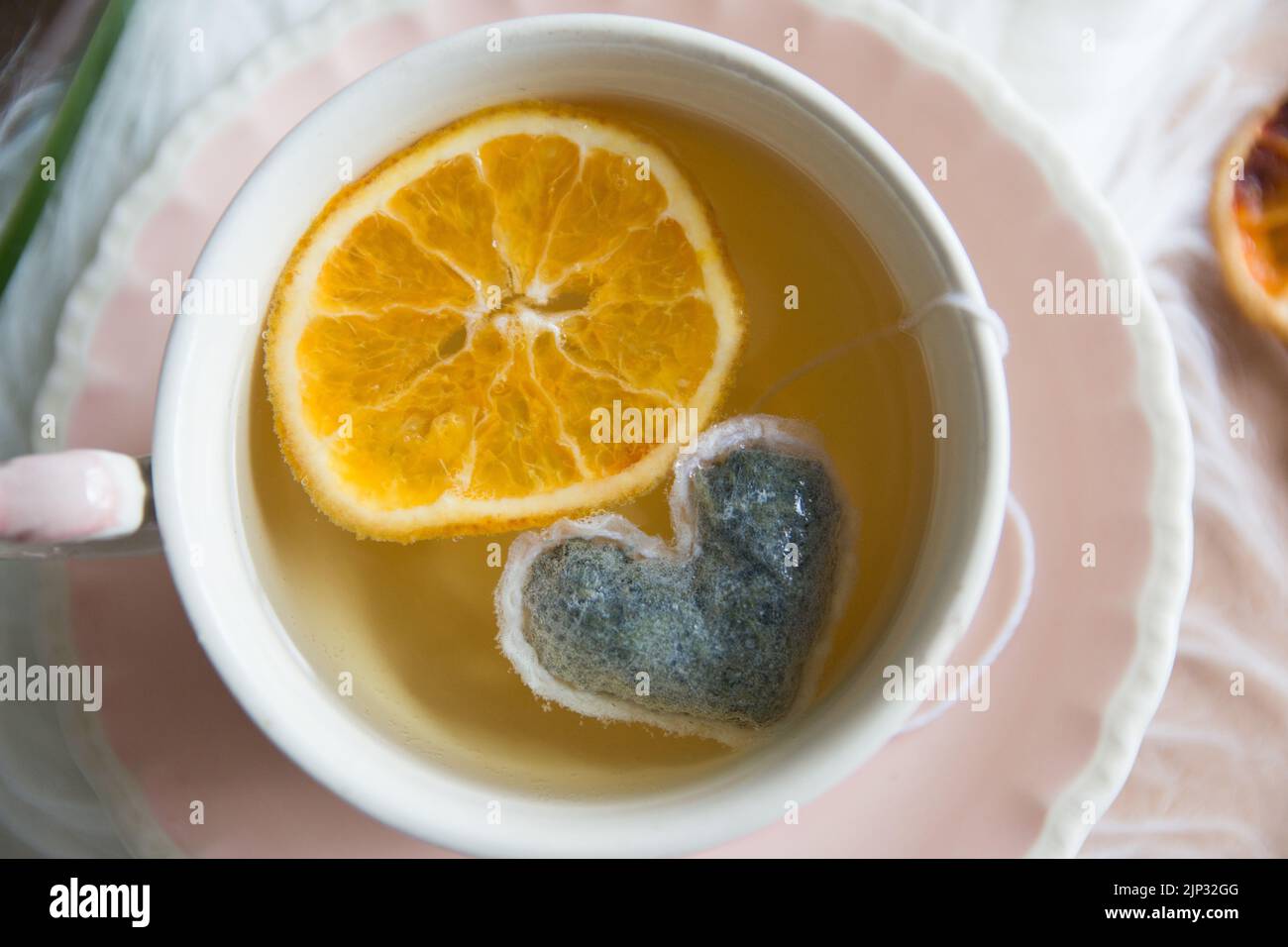 Heart shaped tea bag hi-res stock photography and images - Alamy