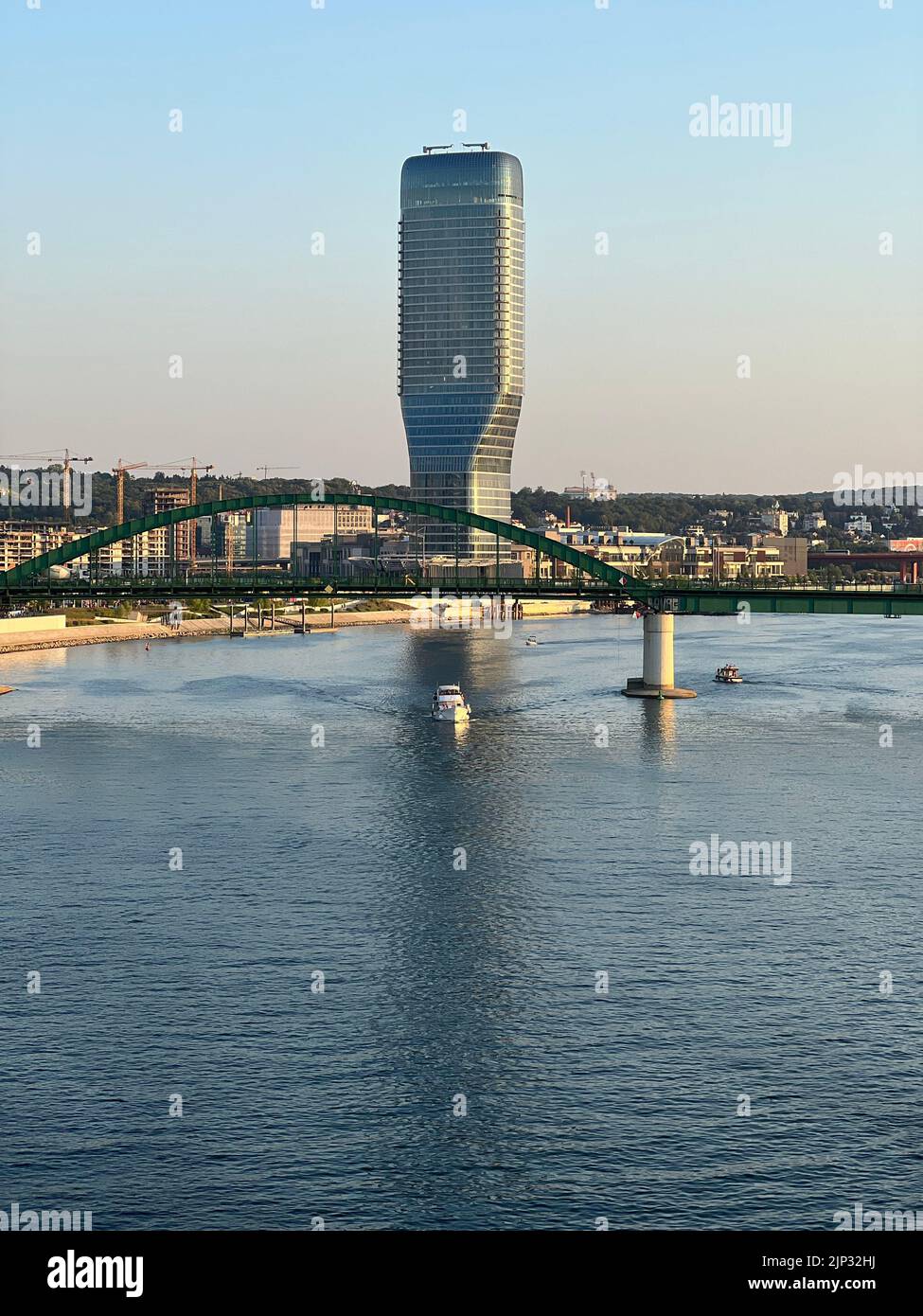A vertical shot of the Belgrade tower in Serbia Stock Photo - Alamy