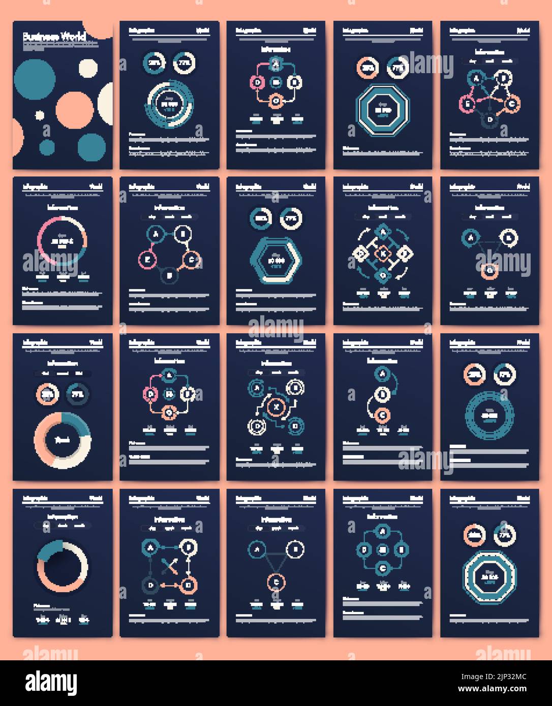 Vector graphics infographics with mobile phone. Template for creating ...
