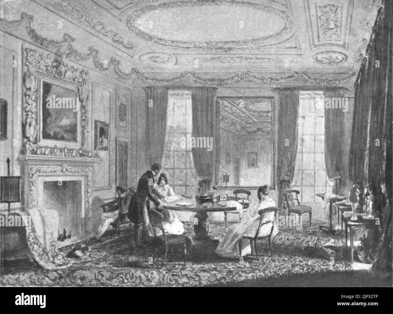 The drawing-room, Dunsland, Devon (An Old English Home and Its ...