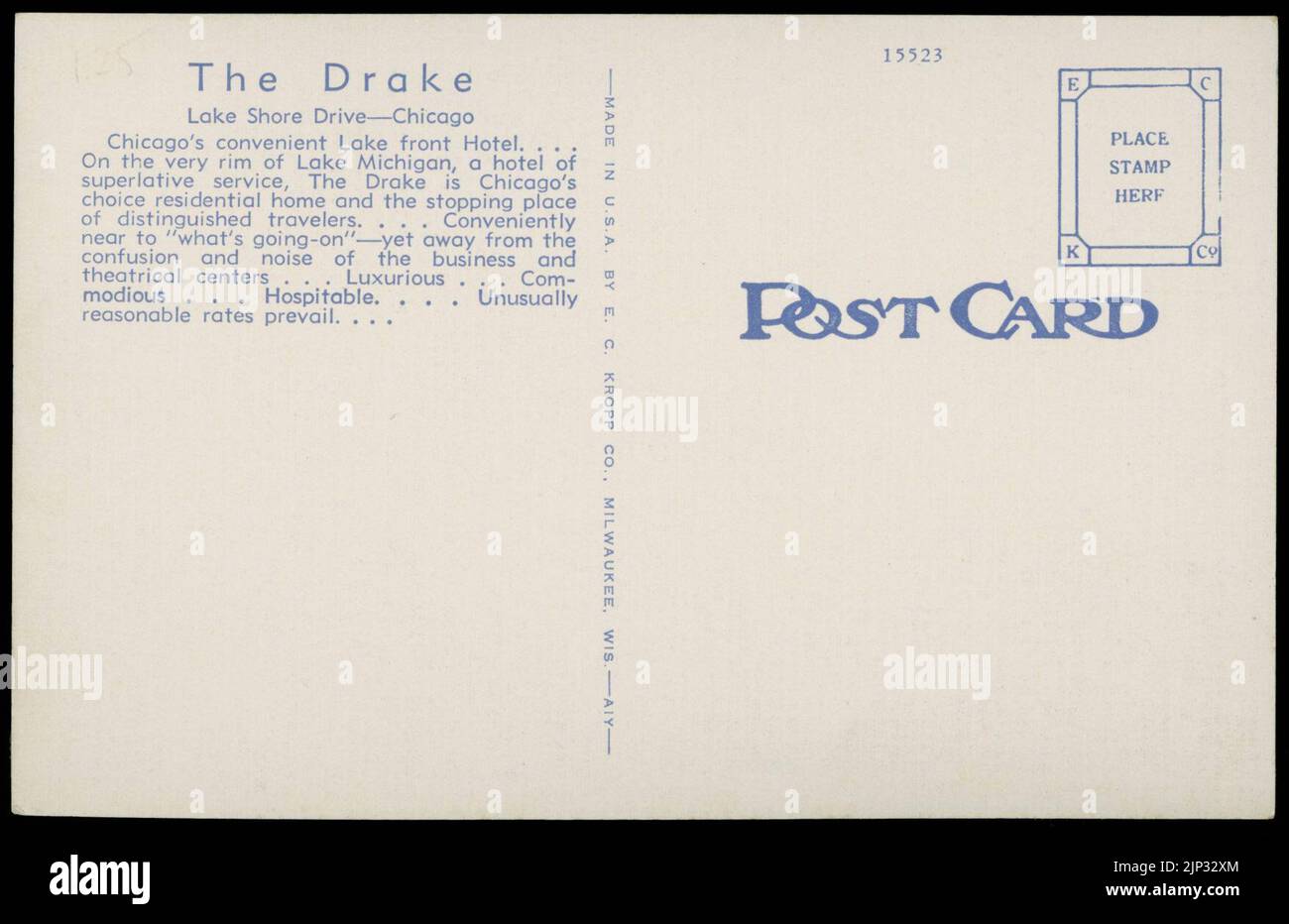 The Drake, Lake Shore Drive - Chicago Stock Photo - Alamy