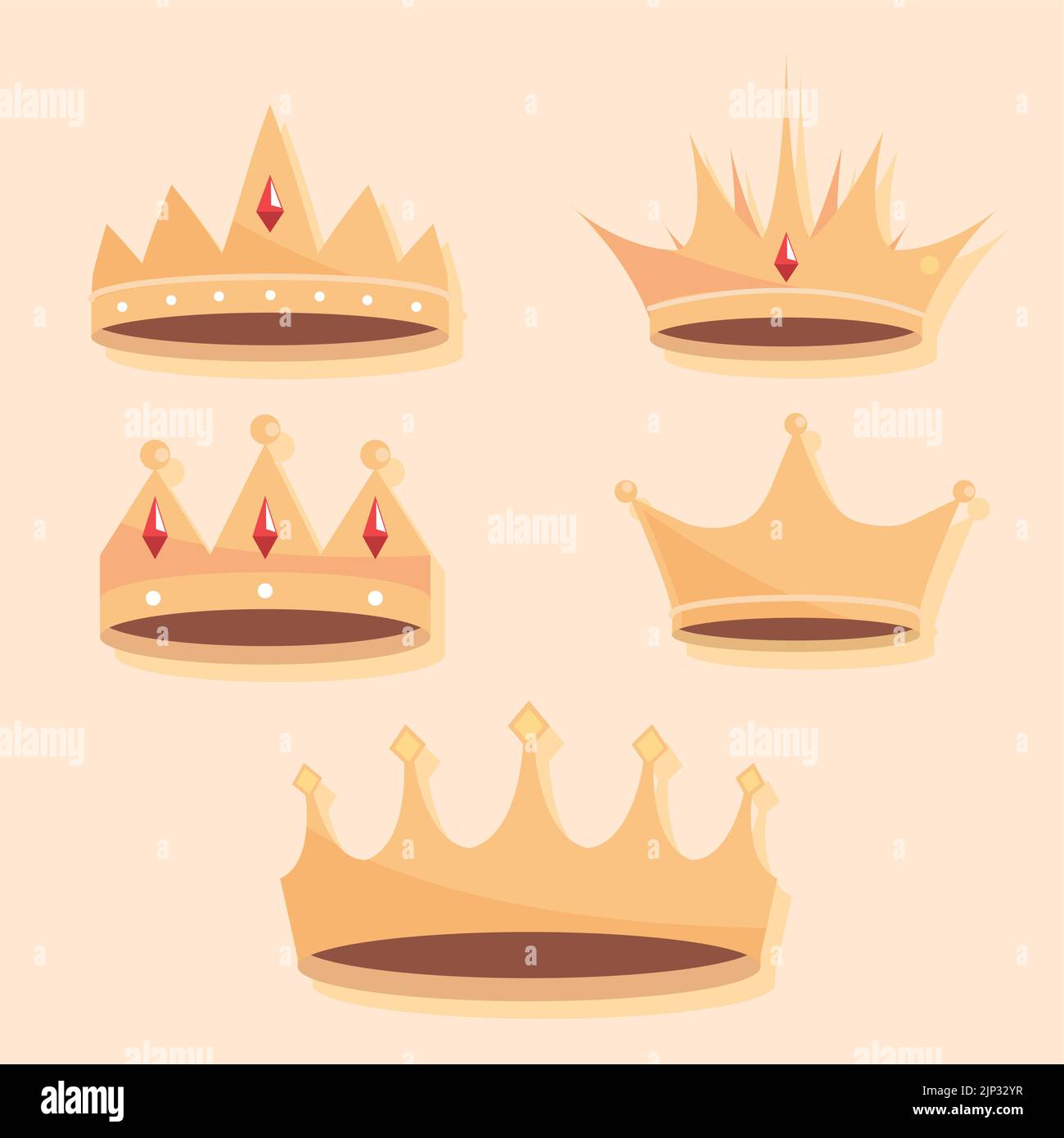 set gold crowns Stock Vector Image & Art - Alamy