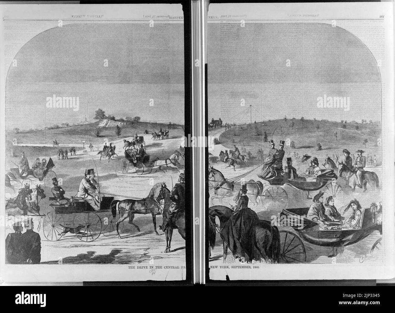 The drive in the Central Pa(rk,) New York, September, 1860 - W. Homer ...