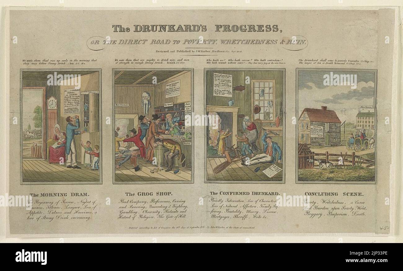 The drunkard's progress, or the direct road to poverty, wretchedness ...