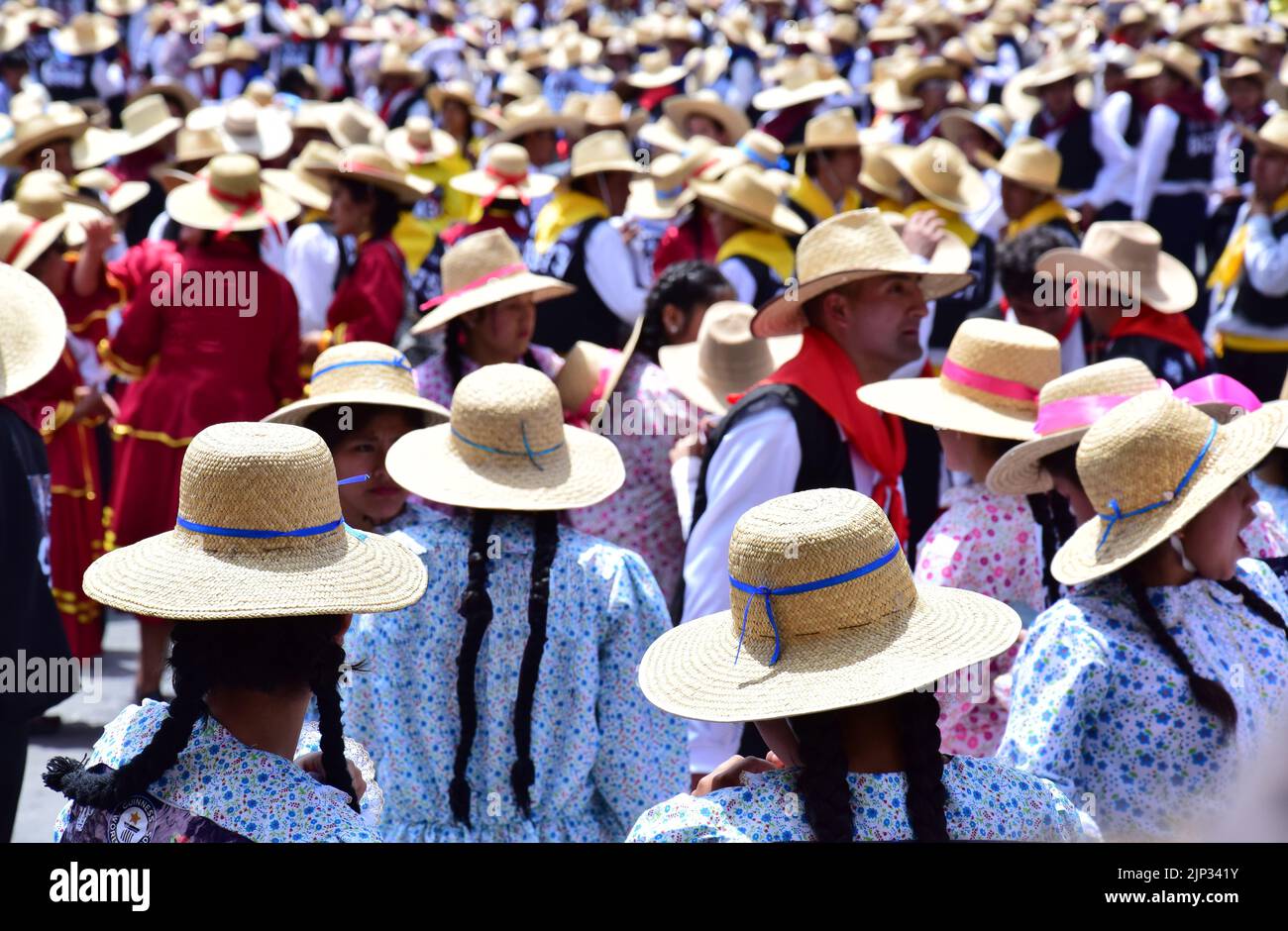 People wearing traditional clothes during local celebrations in the ...