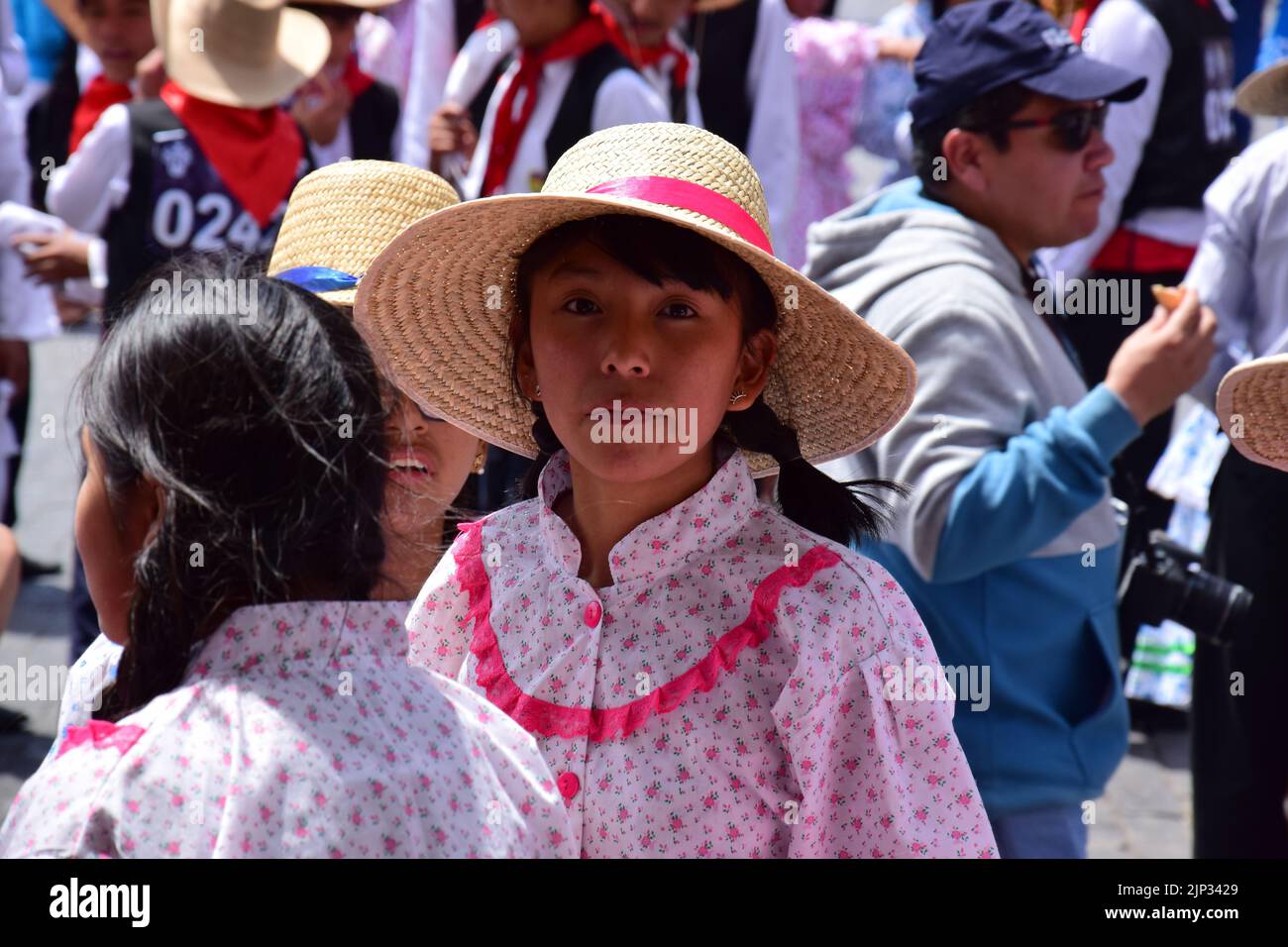People wearing traditional clothes during local celebrations in the ...
