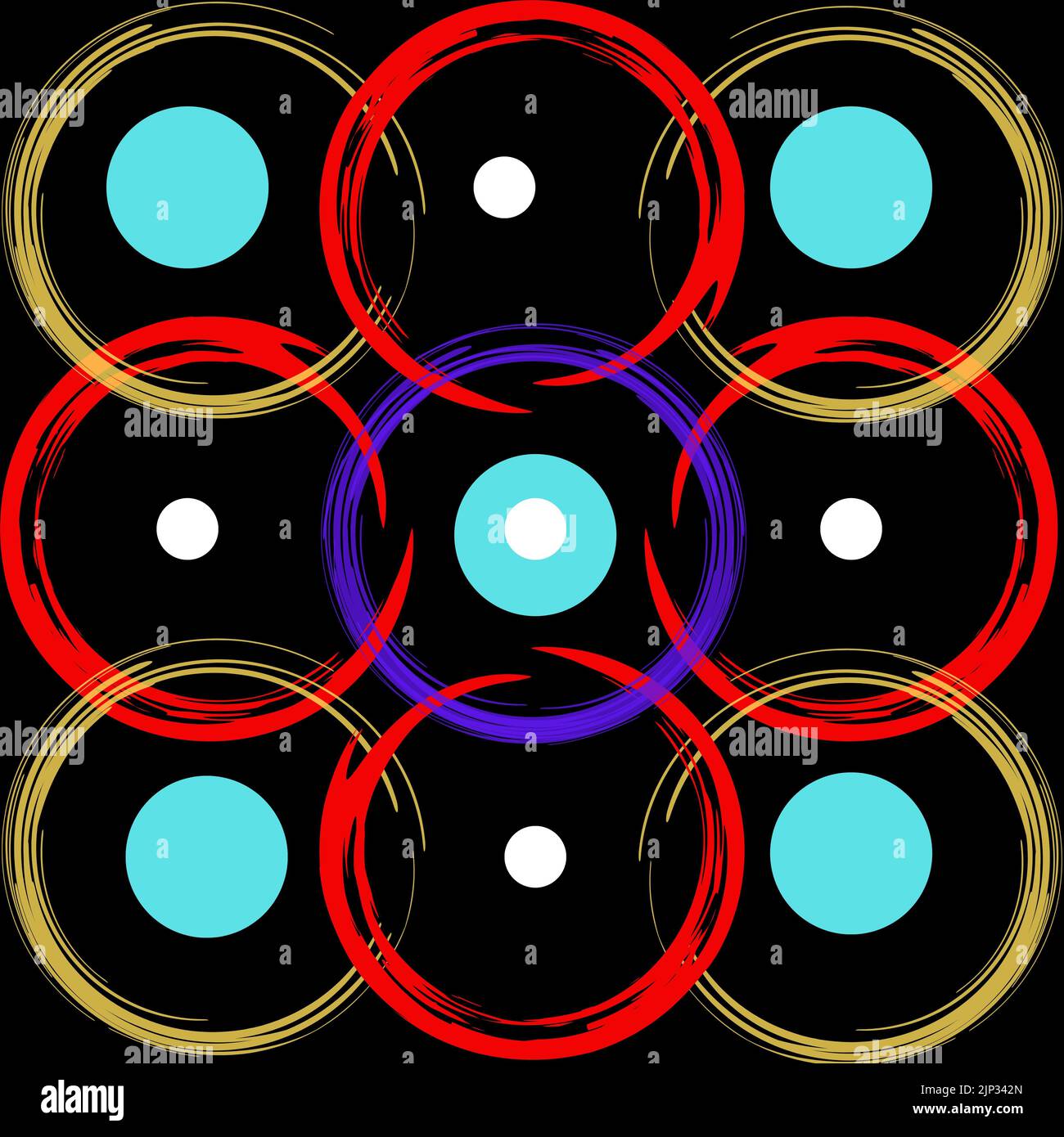 Minimalistic geometric half circle background in the style of Memphi ...