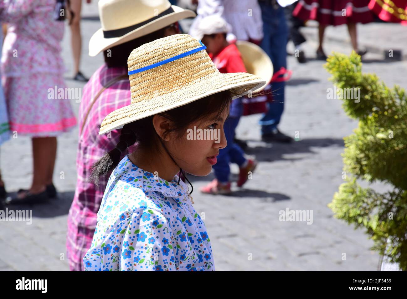 People wearing traditional clothes during local celebrations in the ...