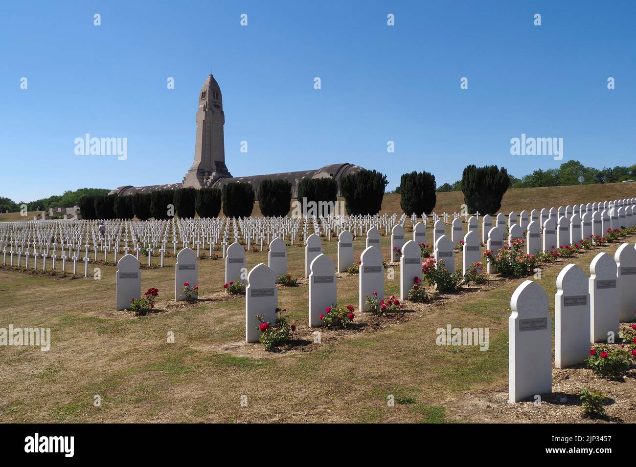 grave stones of fallen Muslim soldiers, Douaumont Ossuary,Verdun,Meuse ...