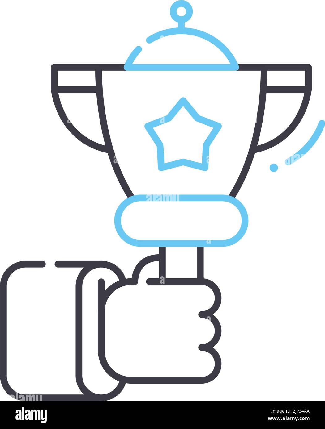 award and champion line icon, outline symbol, vector illustration ...