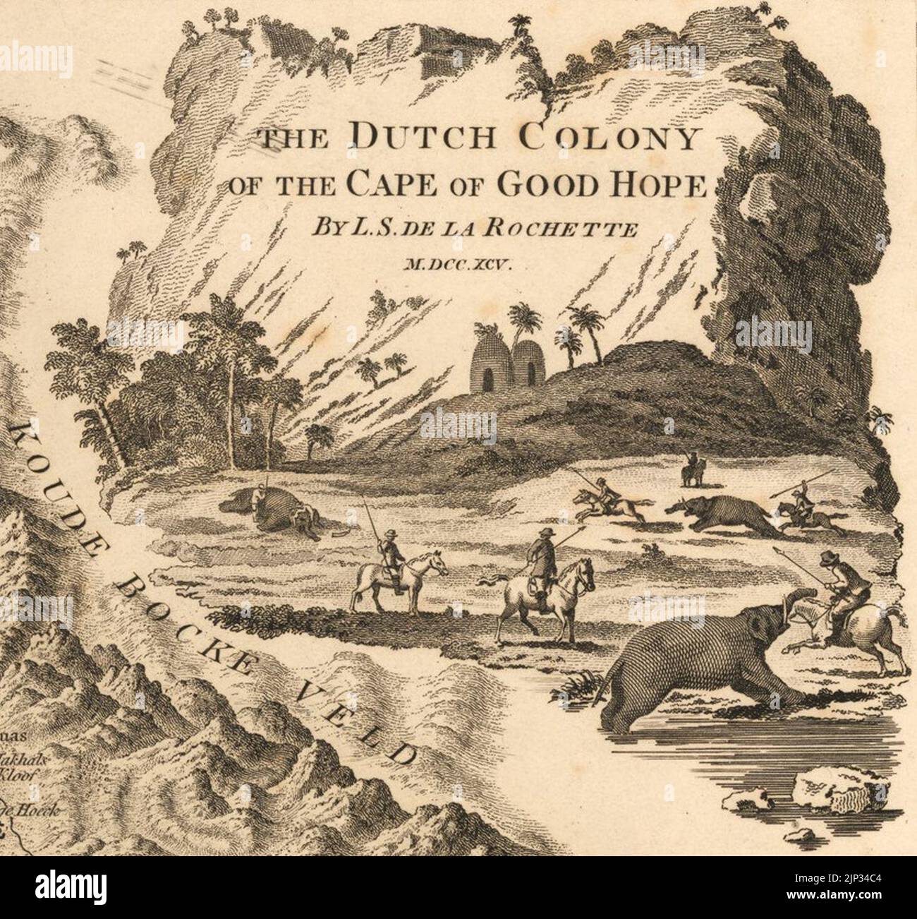 The Dutch Colony of the Cape of Good Hope by William Faden, 1795, title ...