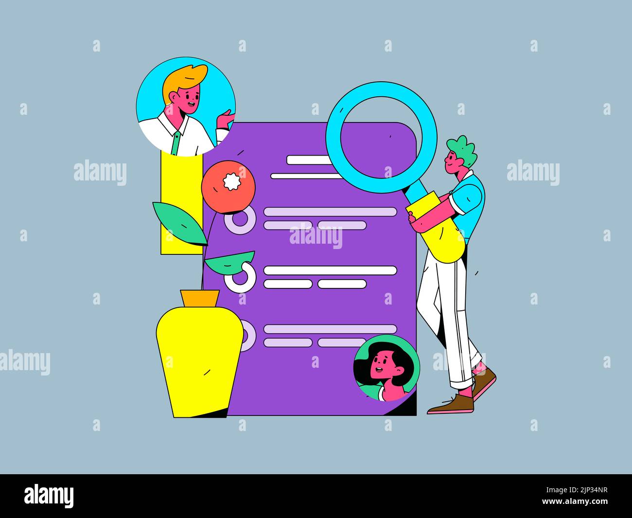 Funny job interview Stock Vector Images - Alamy