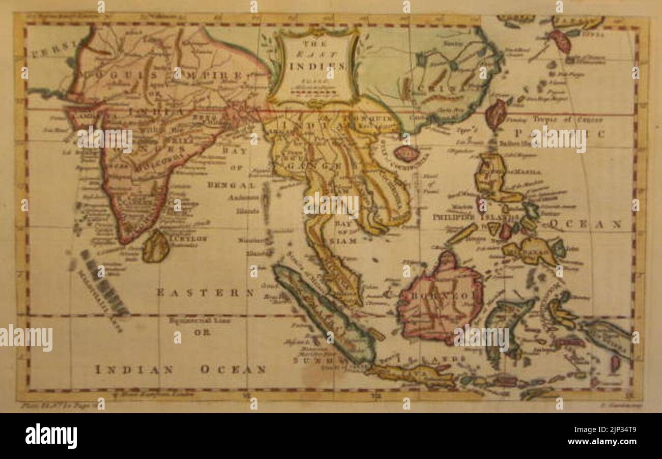The East Indies (South and Southeast Asia) the whole map miniature maps ...