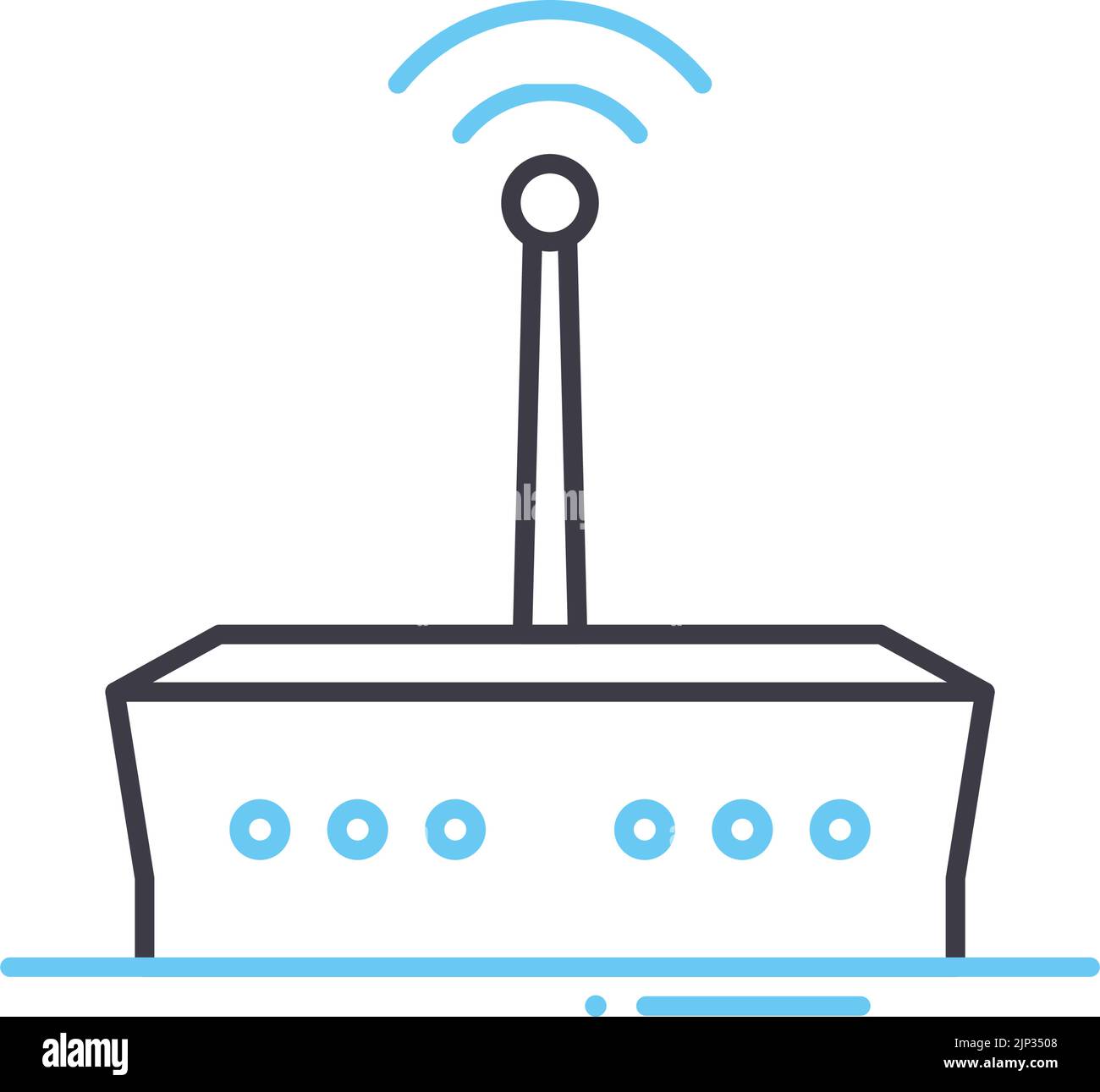 5g wifi router line icon, outline symbol, vector illustration, concept ... 5g wifi router line icon, outline symbol, vector illustration, concept ...