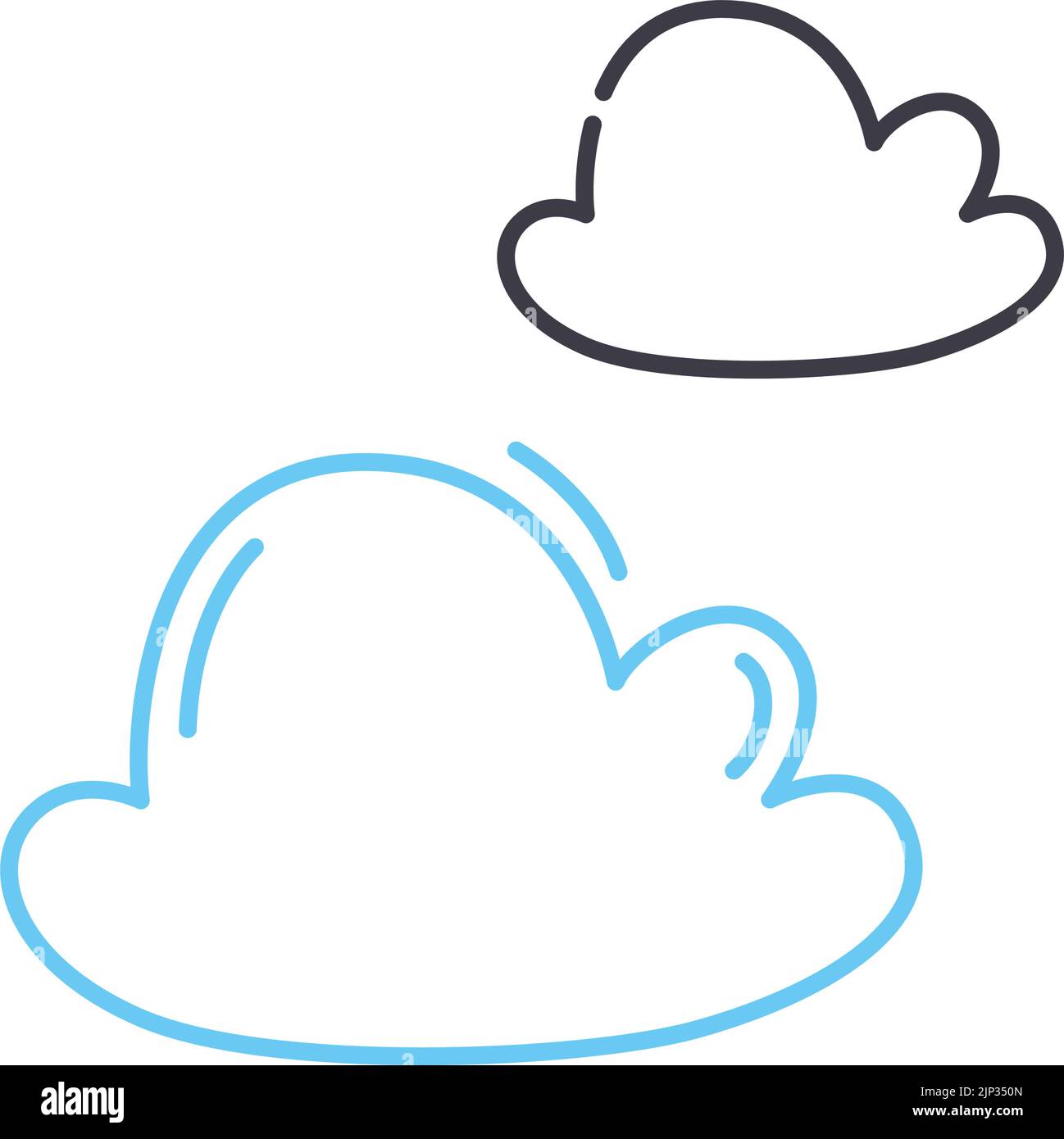 Acloud line icon, outline symbol, vector illustration, concept sign ...