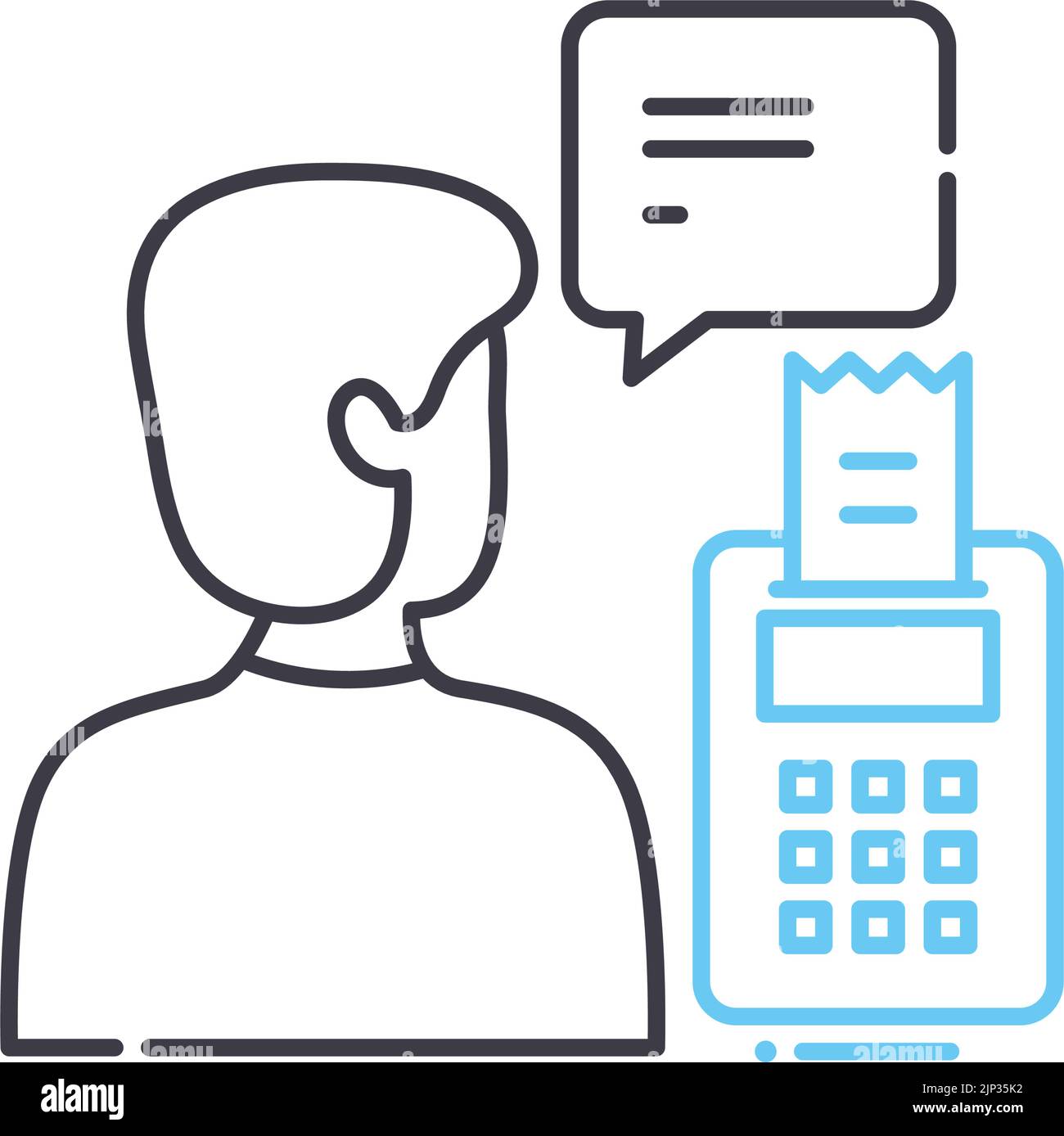 accounting consulting line icon, outline symbol, vector illustration ... accounting consulting line icon, outline symbol, vector illustration ...