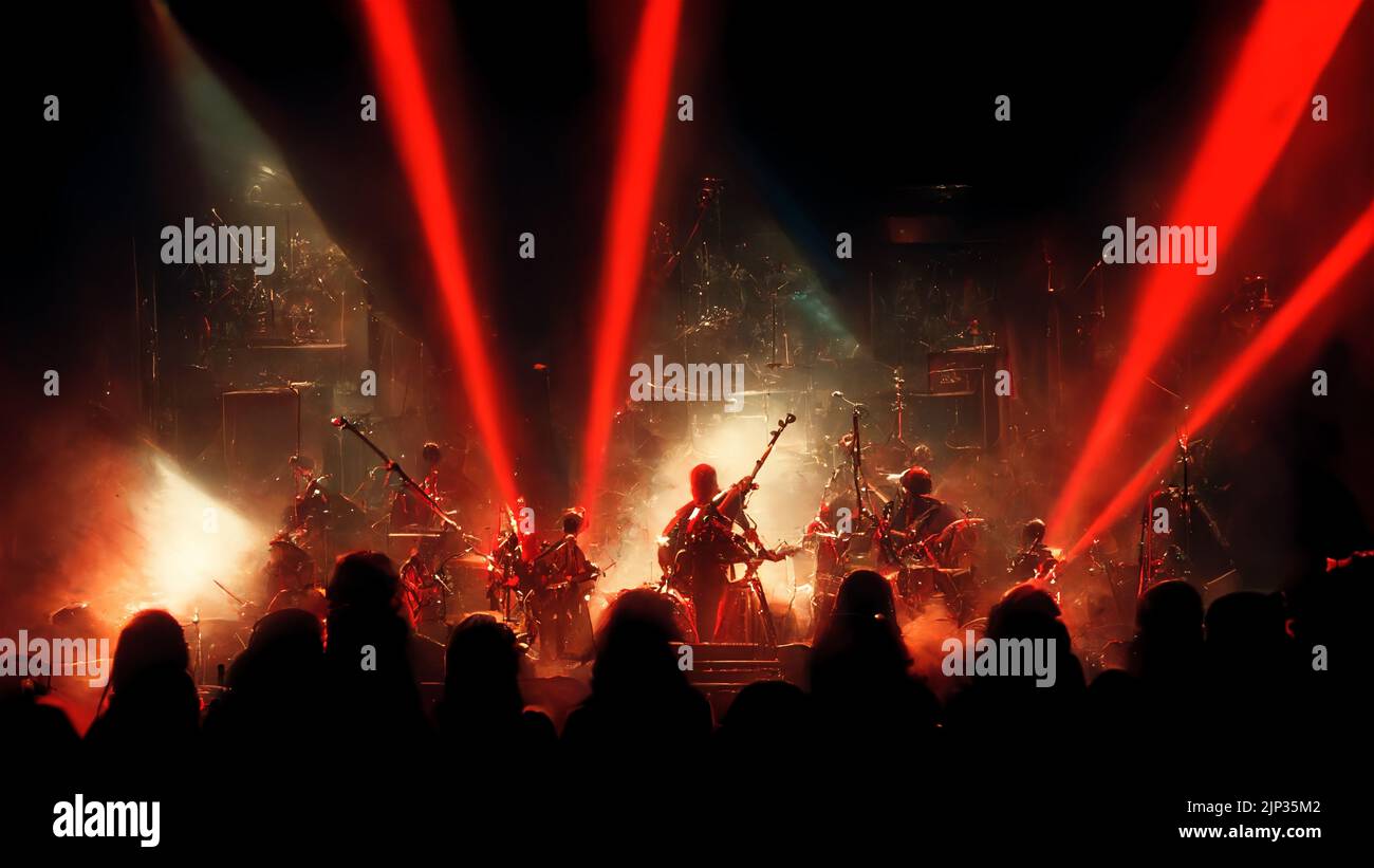 Group rock scene hi-res stock photography and images - Alamy
