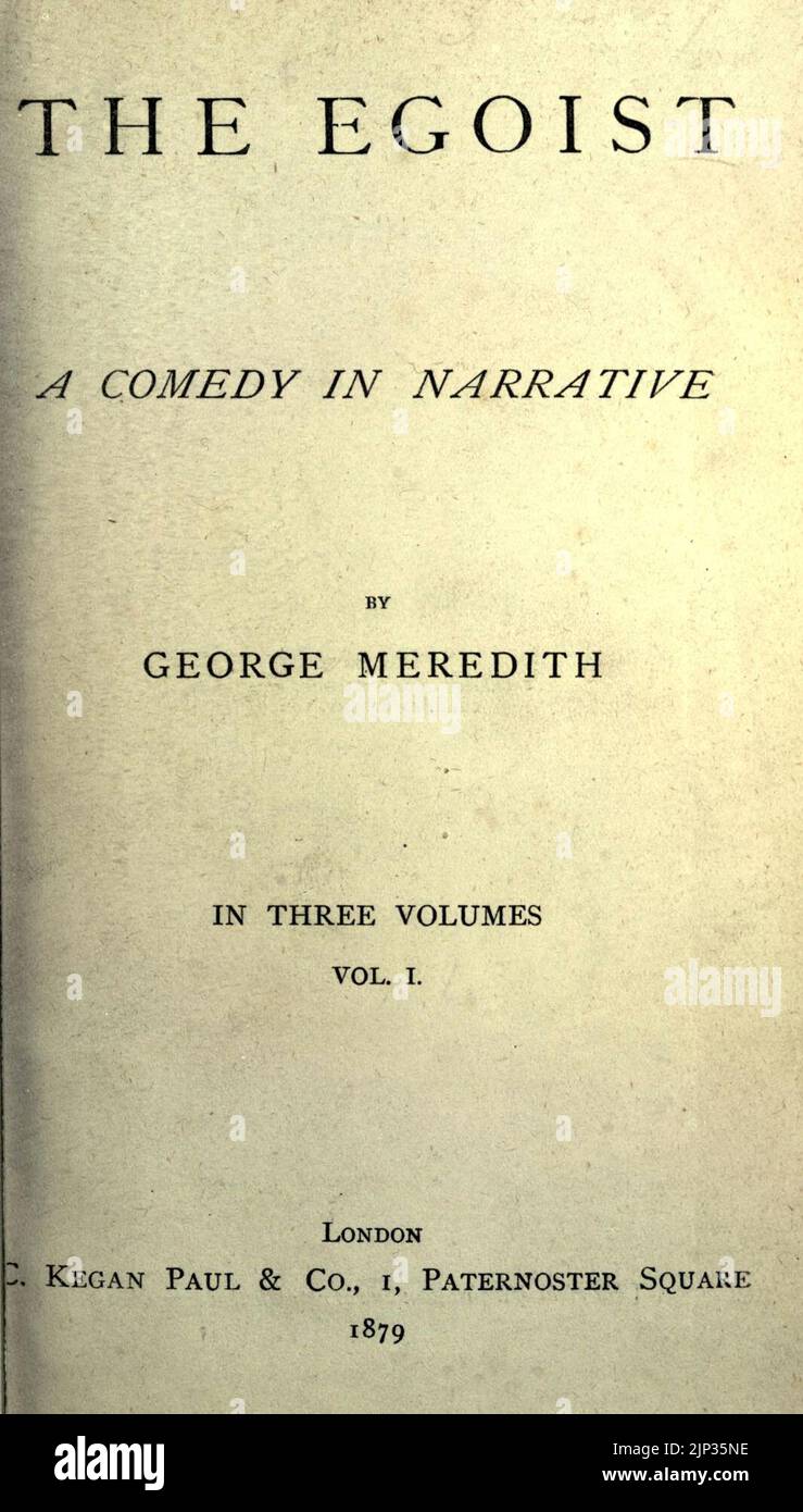 The Egoist 1879 Stock Photo - Alamy