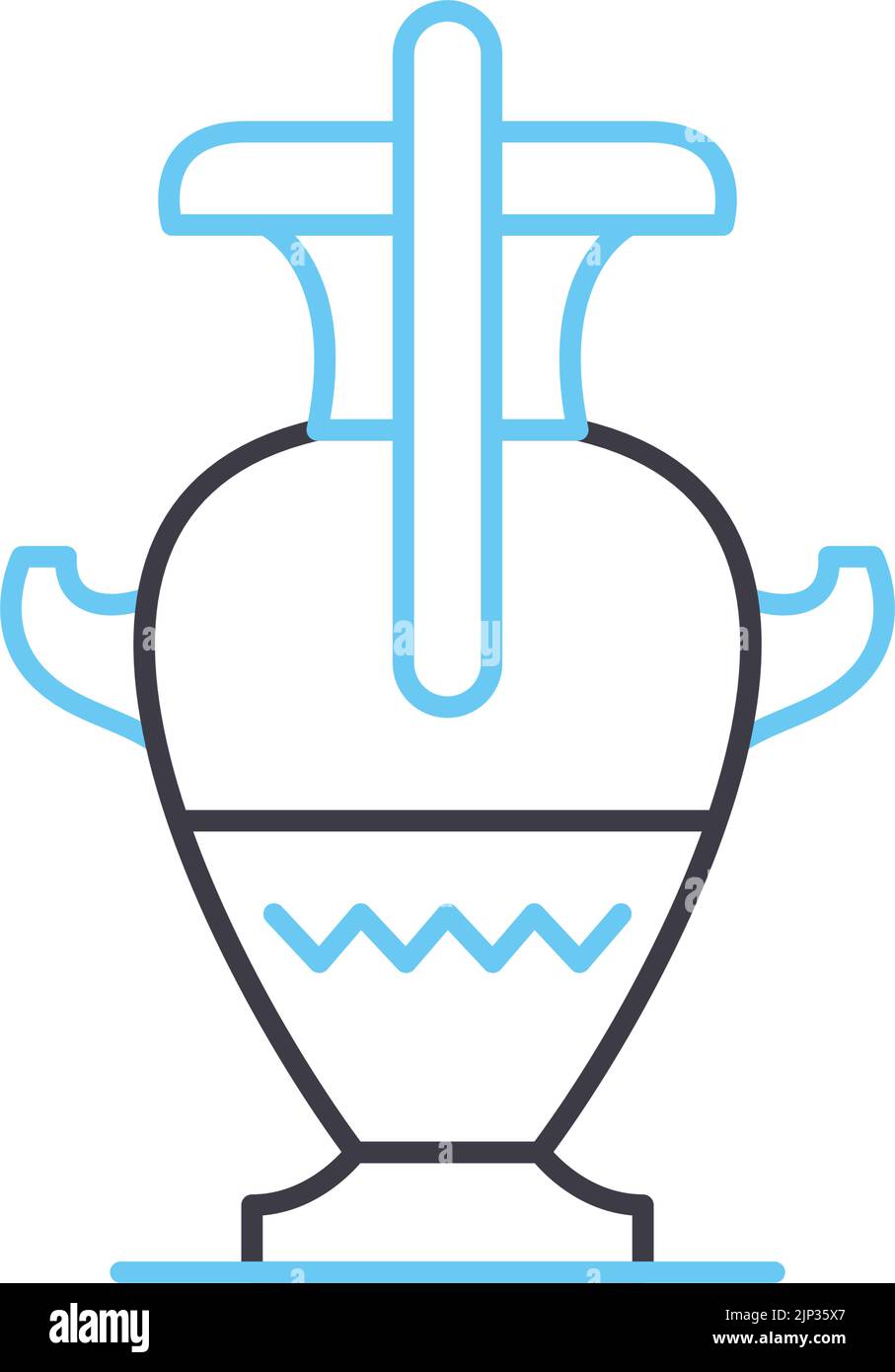 ancient line icon, outline symbol, vector illustration, concept sign ...