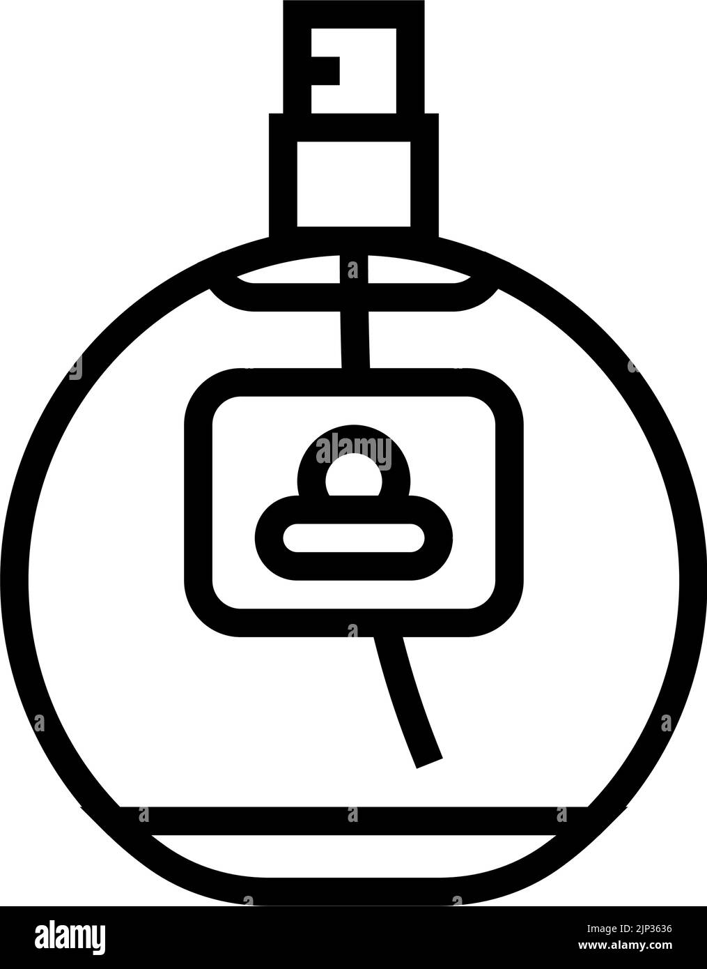 beauty fragrance bottle perfume line icon vector illustration Stock ...