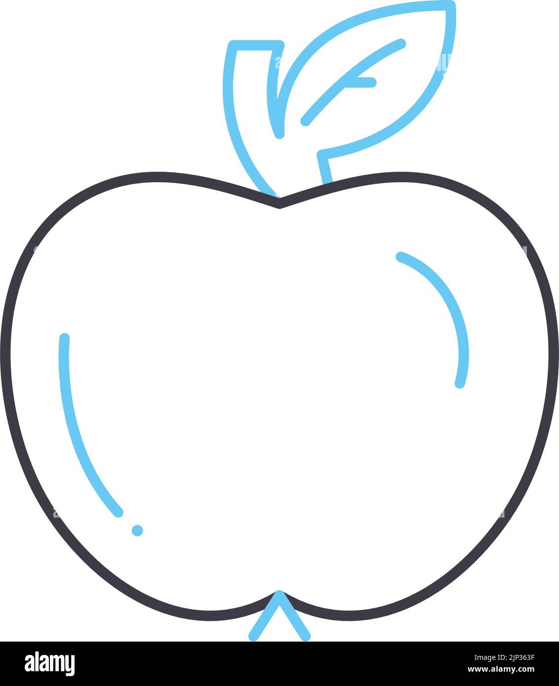apple line icon, outline symbol, vector illustration, concept sign ...