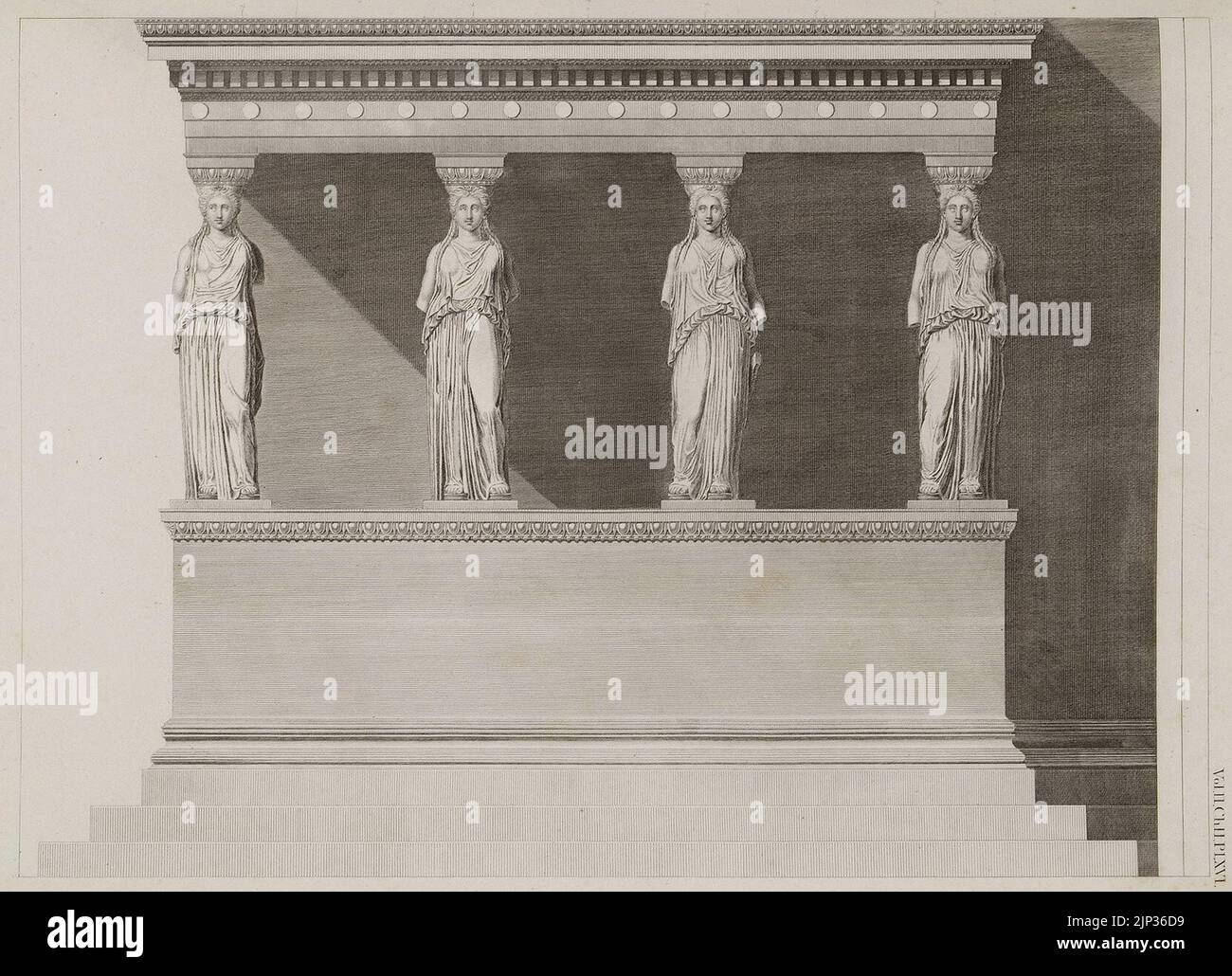 The Elevation of the Front of the Temple of Pandrosus adorned with ...