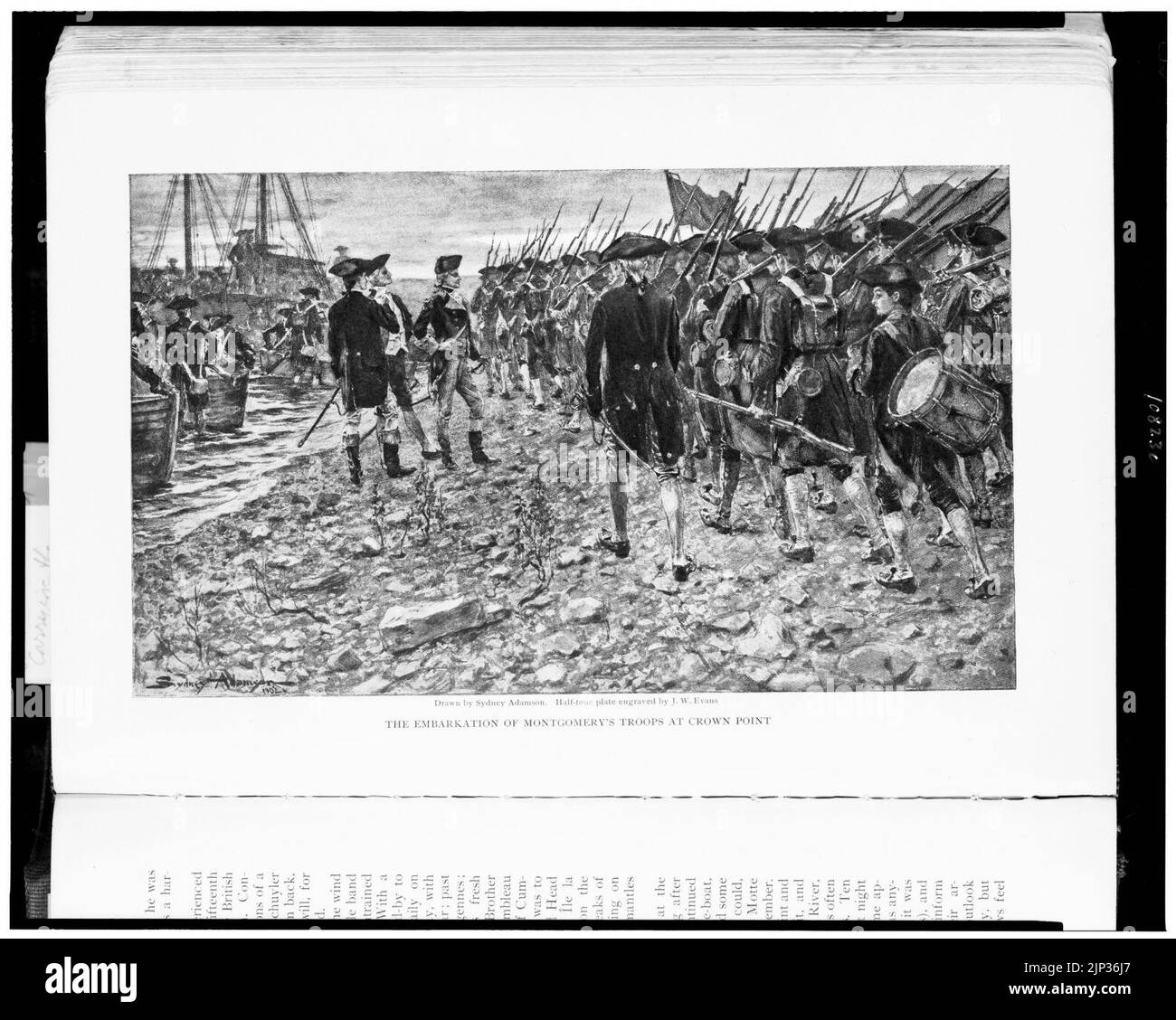 The Embarkation of Montgomery's troops at Crown Point - drawn by Sydney ...