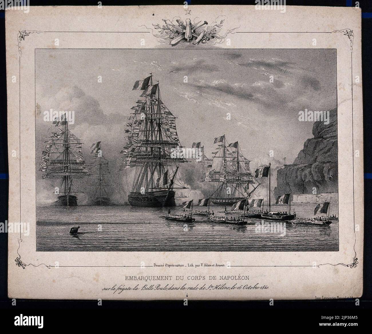 The embarkment of the ship containing the body of Napoleon Bonaparte ...