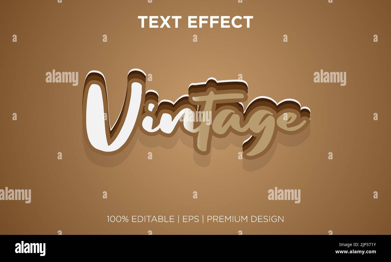 The word vintage on a brown background with placeholder text Stock ...