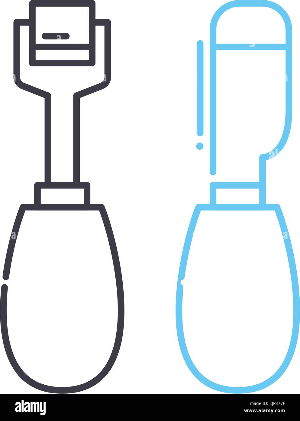 barber tools line icon, outline symbol, vector illustration, concept ...