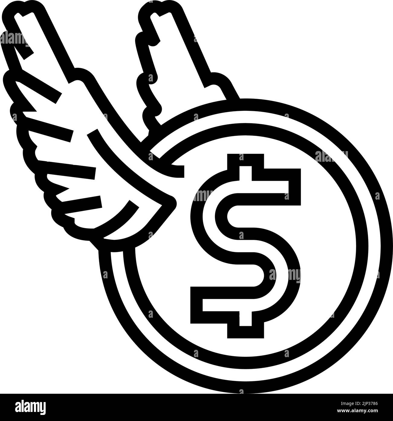 freedom financial money line icon vector illustration Stock Vector ...