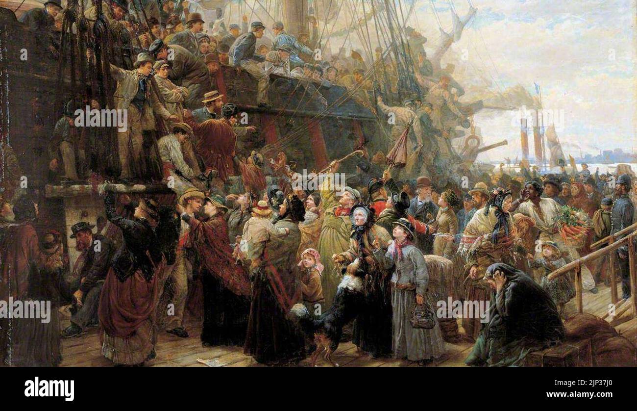 The Emigrant Ship-Charles Joseph Staniland Stock Photo - Alamy