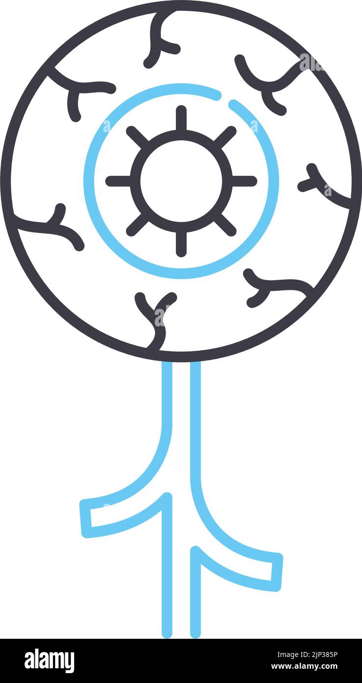 evil line icon, outline symbol, vector illustration, concept sign Stock ...