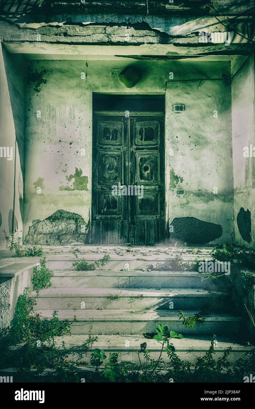 old ruin, door, stairs, lost place, old ruins, doors, staircase Stock ...