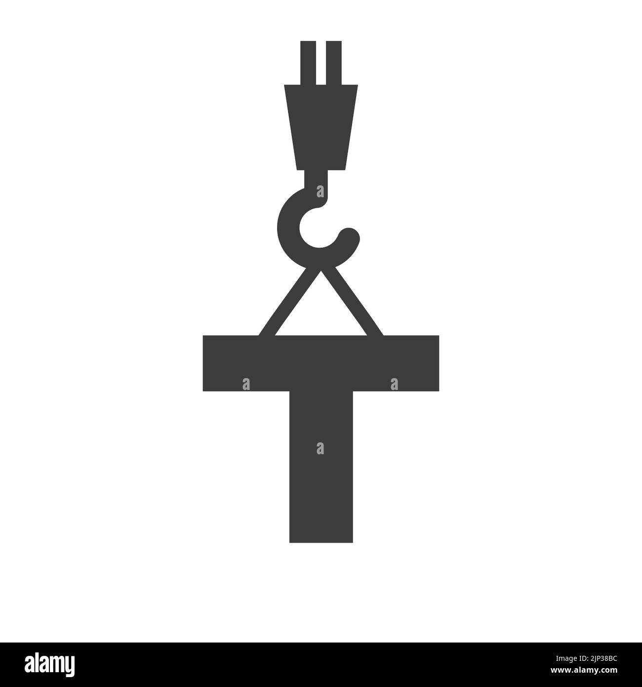 Letter T Construction Logo Template. Construction Logo Crane Concept ...