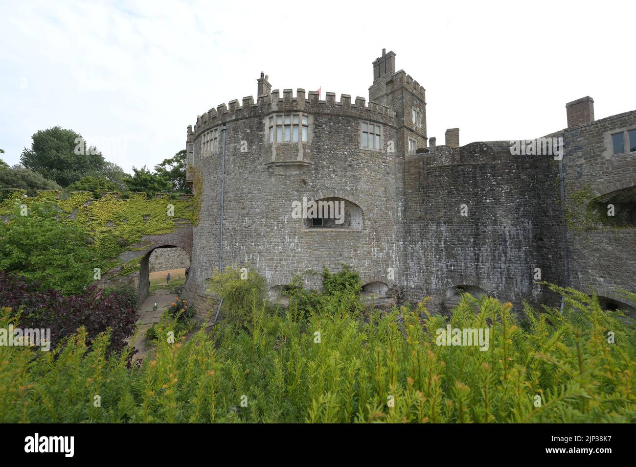 The castle turret of a coastal artillery fortress in kent Stock Photo ...