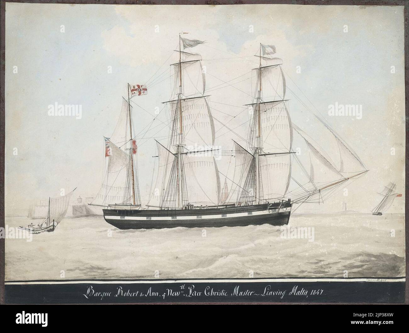 The English barque Robert & Ann of Newcastle. Peter Christie master ...