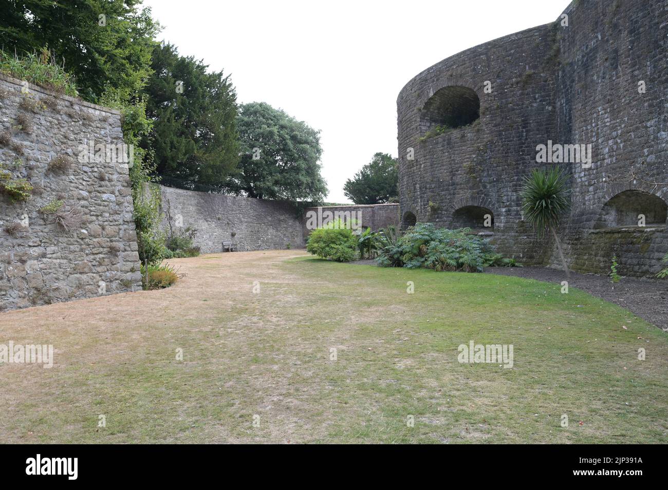 Dry moat at an Artillery Fort in the UK Stock Photo - Alamy