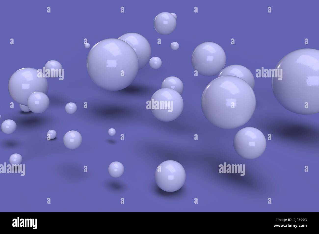 3D rendering. Bubbles on a lilac background Stock Photo - Alamy