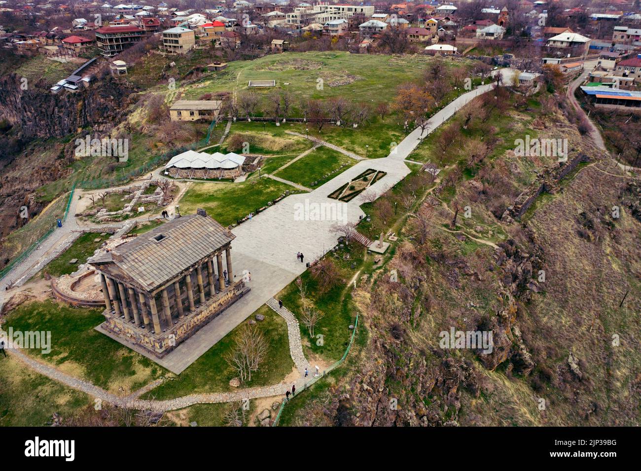 An aerial view of the Garni pagan temple in Armenia Stock Photo - Alamy