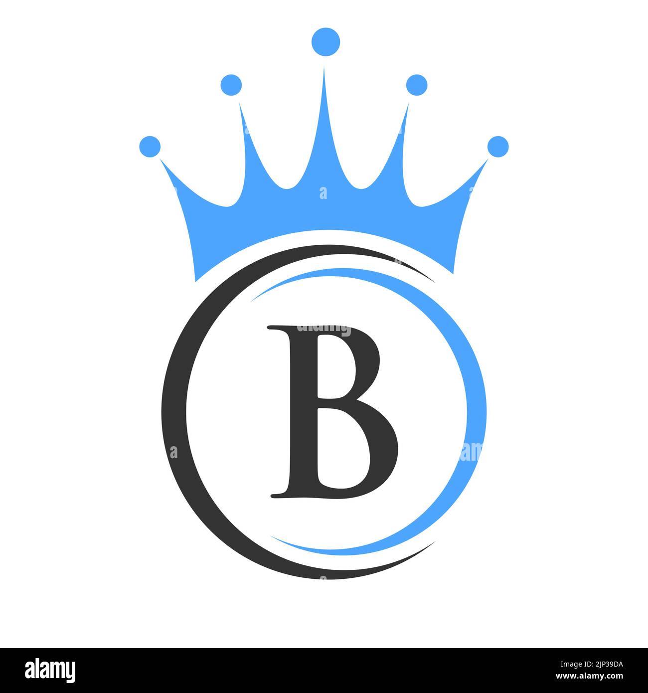 Letter B Crown Logo Template. Royal Crown Logotype Luxury Sign for ...