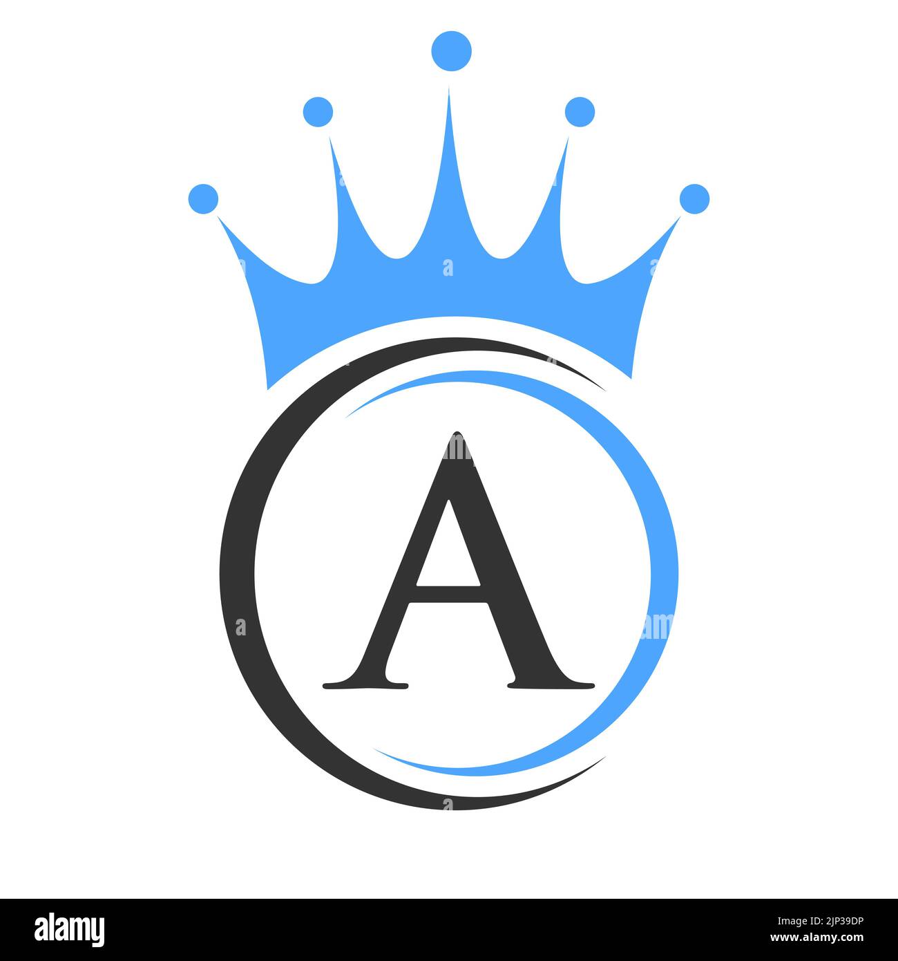 Letter A Crown Logo Template. Royal Crown Logotype Luxury Sign for ...