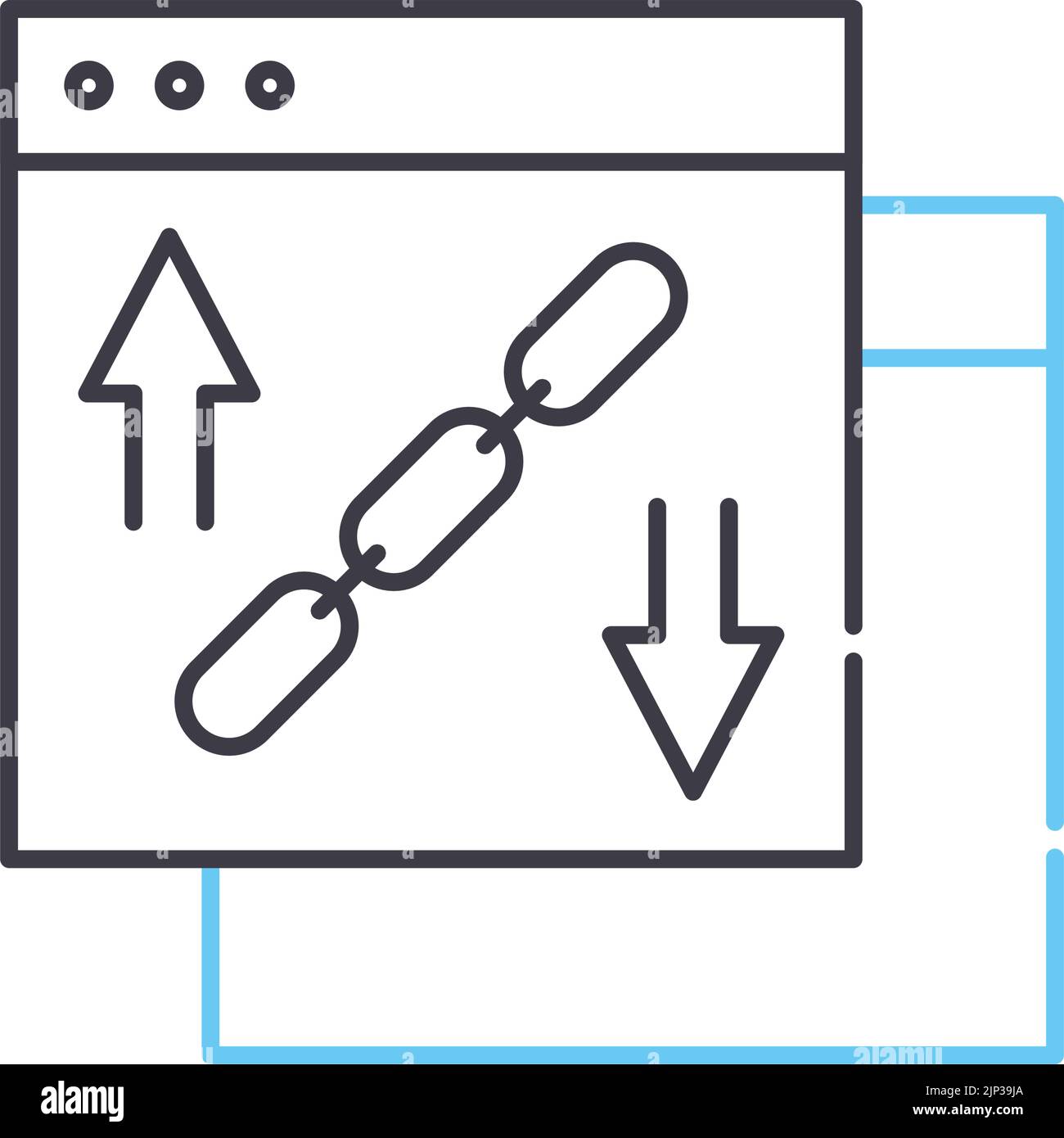 backlink line icon, outline symbol, vector illustration, concept sign Stock Vector Image & Art ...