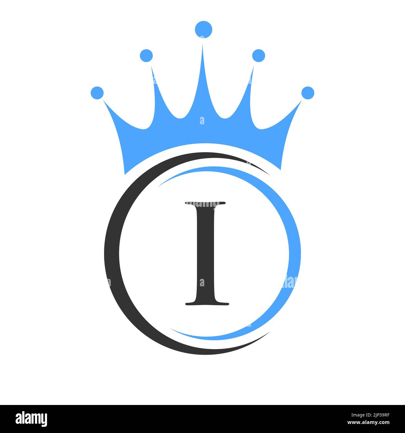 Letter I Crown Logo Template. Royal Crown Logotype Luxury Sign for ...