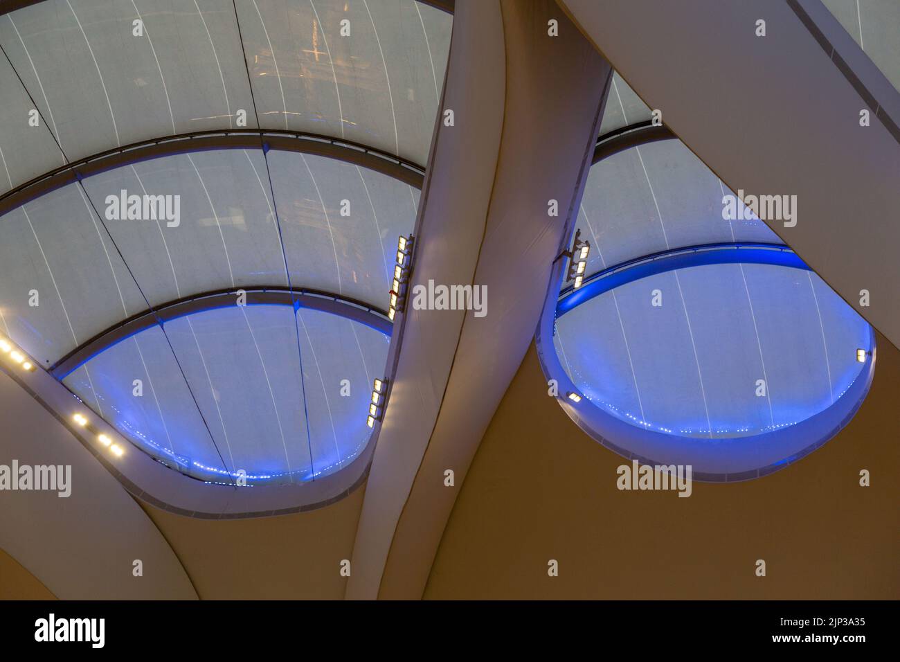 Modern Architecture Glass Ceiling with angled Arches in Birmingham ...