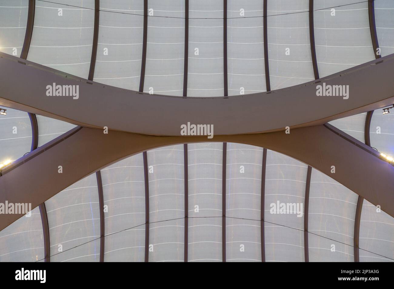 Modern Architecture Glass Ceiling with angled Arches in Birmingham ...