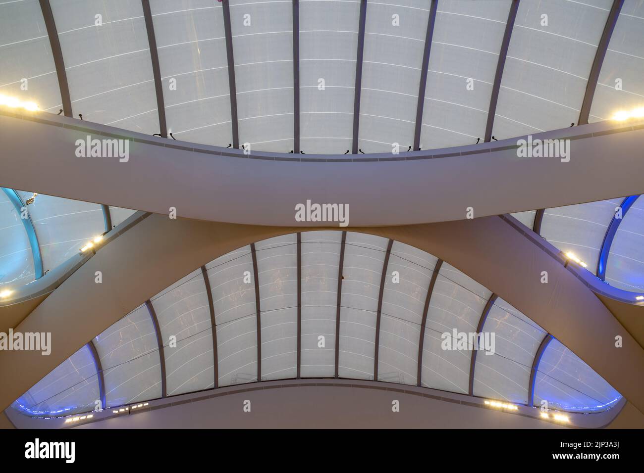 Modern Architecture Glass Ceiling with angled Arches in Birmingham ...