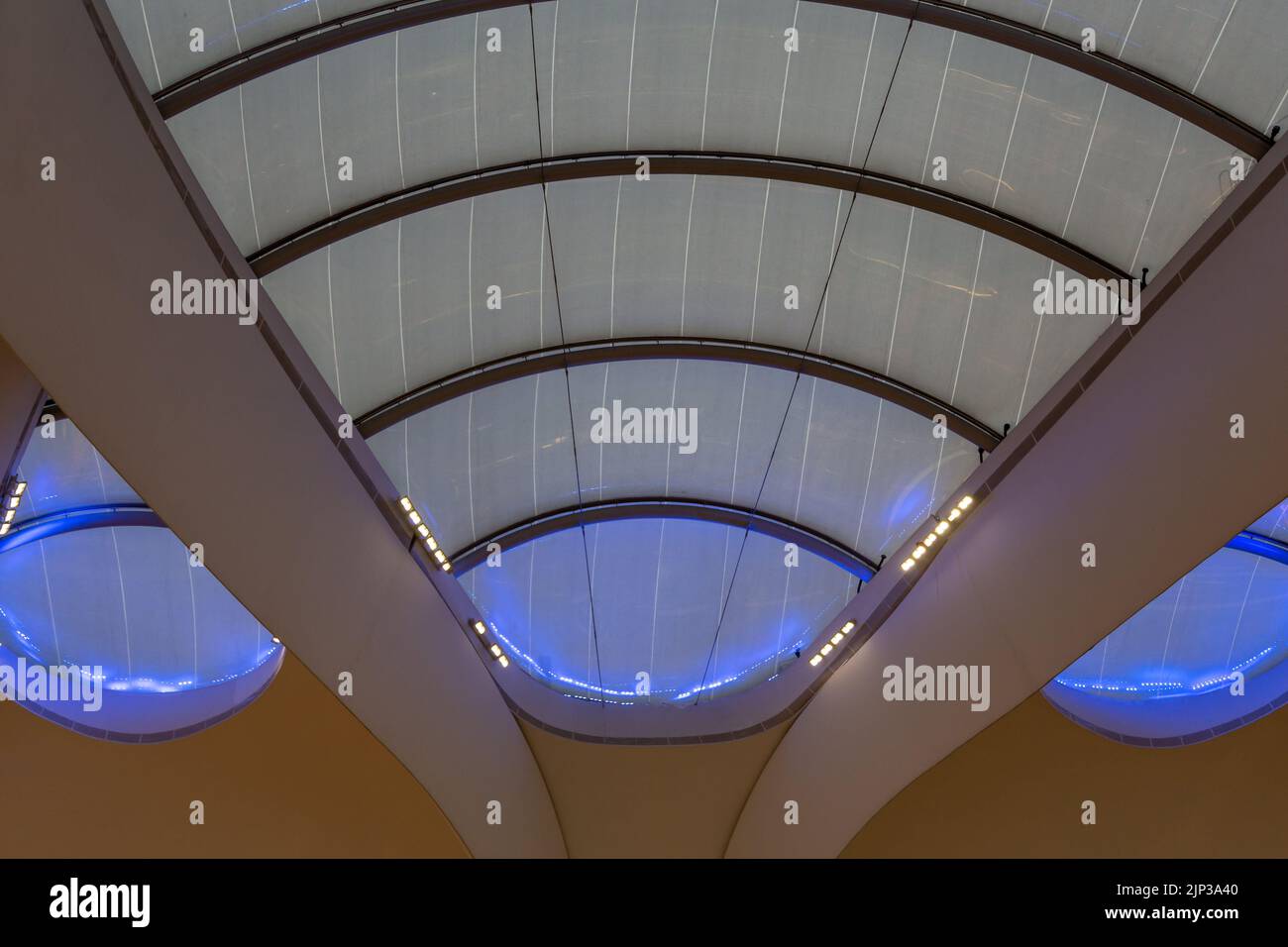 Modern Architecture Glass Ceiling with angled Arches in Birmingham ...