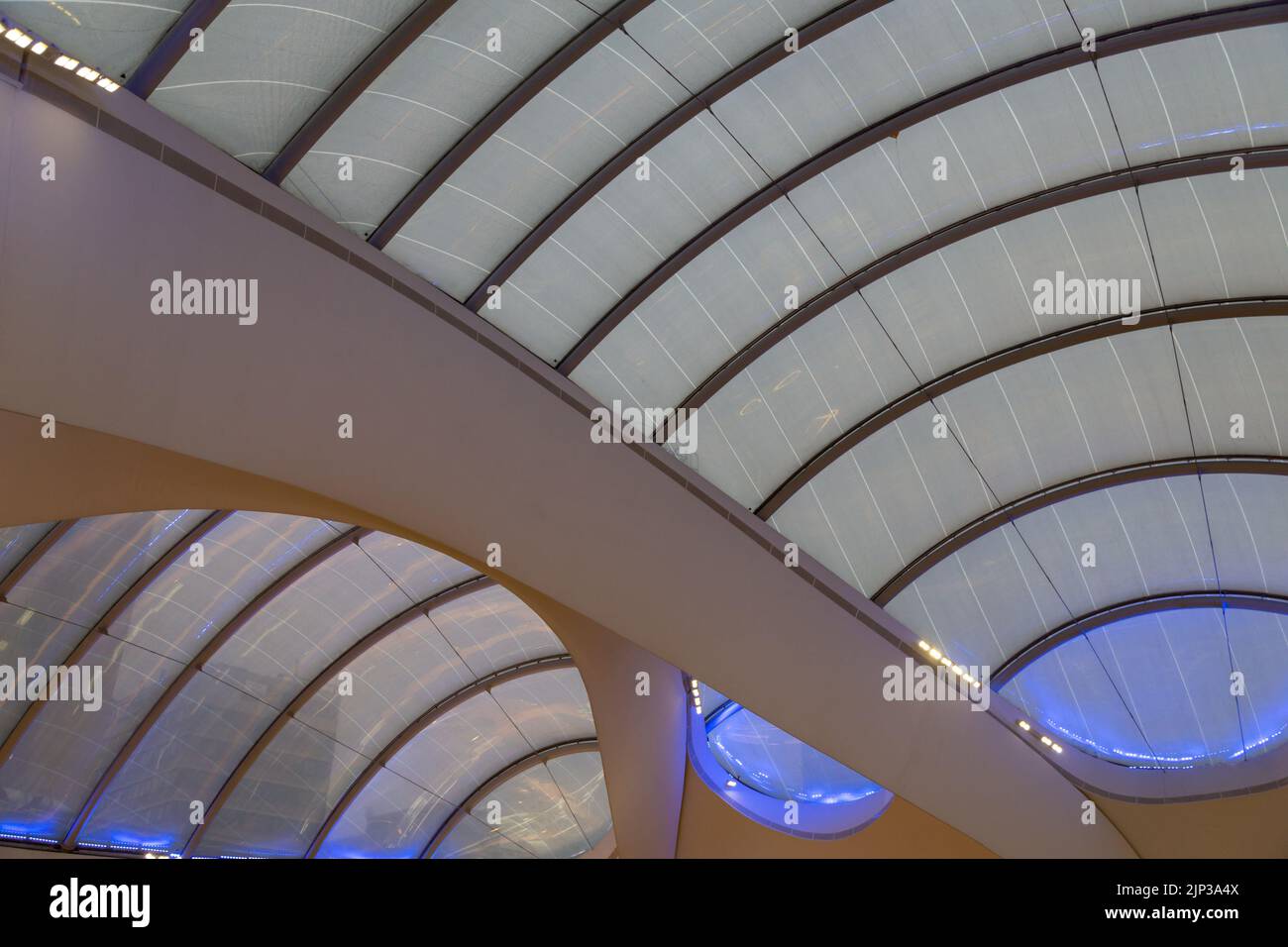 Modern Architecture Glass Ceiling with angled Arches in Birmingham ...