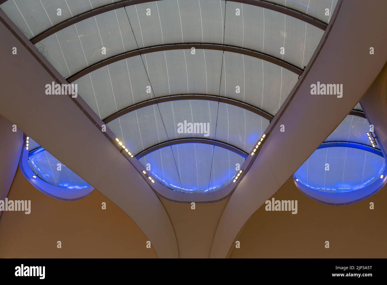 Modern Architecture Glass Ceiling with angled Arches in Birmingham ...